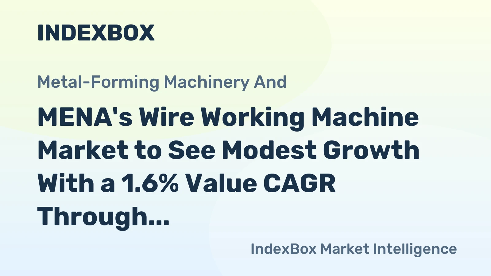 MENA's Wire Working Machine Market to See Modest Growth With a 1.6% Value CAGR Through 2035