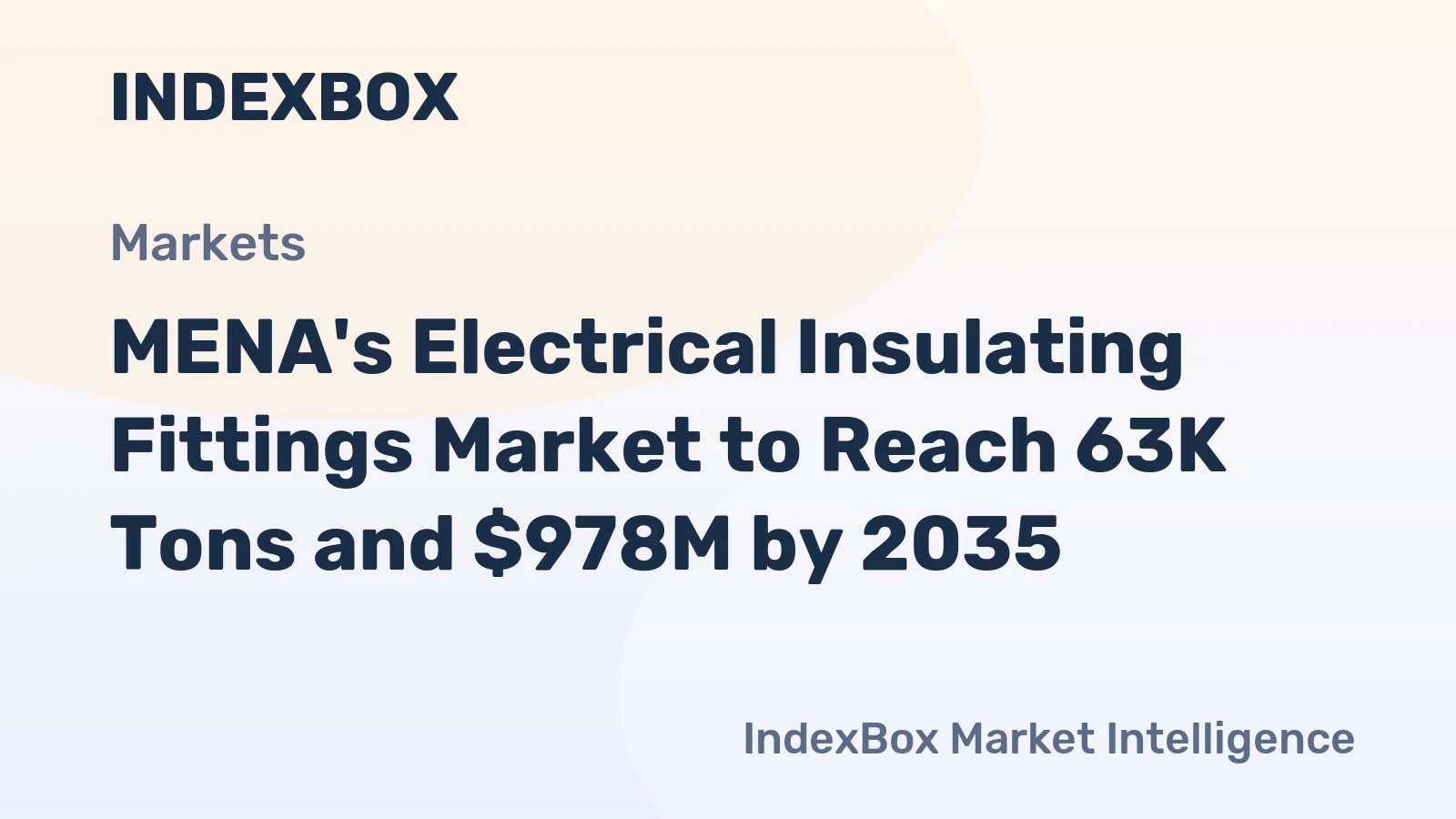 MENA's Electrical Insulating Fittings Market to Reach 63K Tons and $978M by 2035