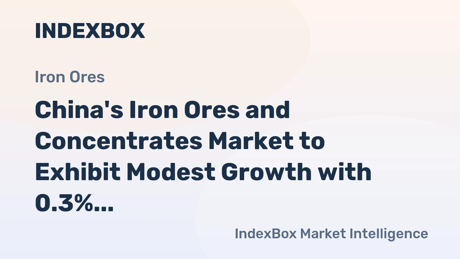China's Iron Ores and Concentrates Market to Exhibit Modest Growth with 0.3% CAGR by 2035, Reaching $150B in Value
