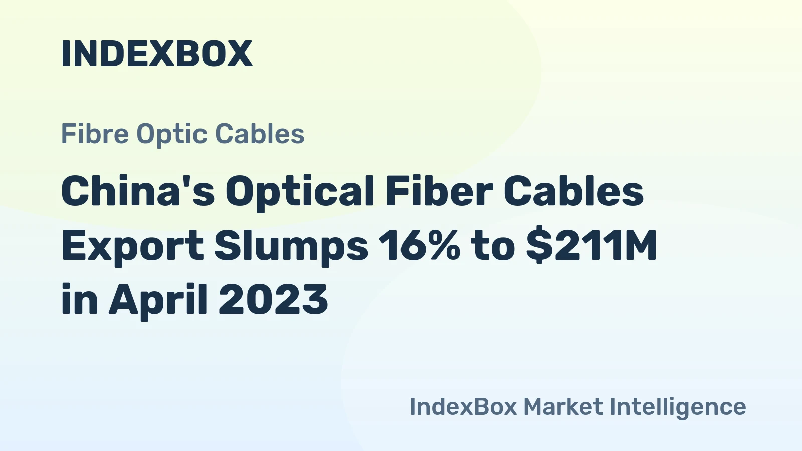 China's Optical Fiber Cables Export Slumps 16% to $211M in April 2023