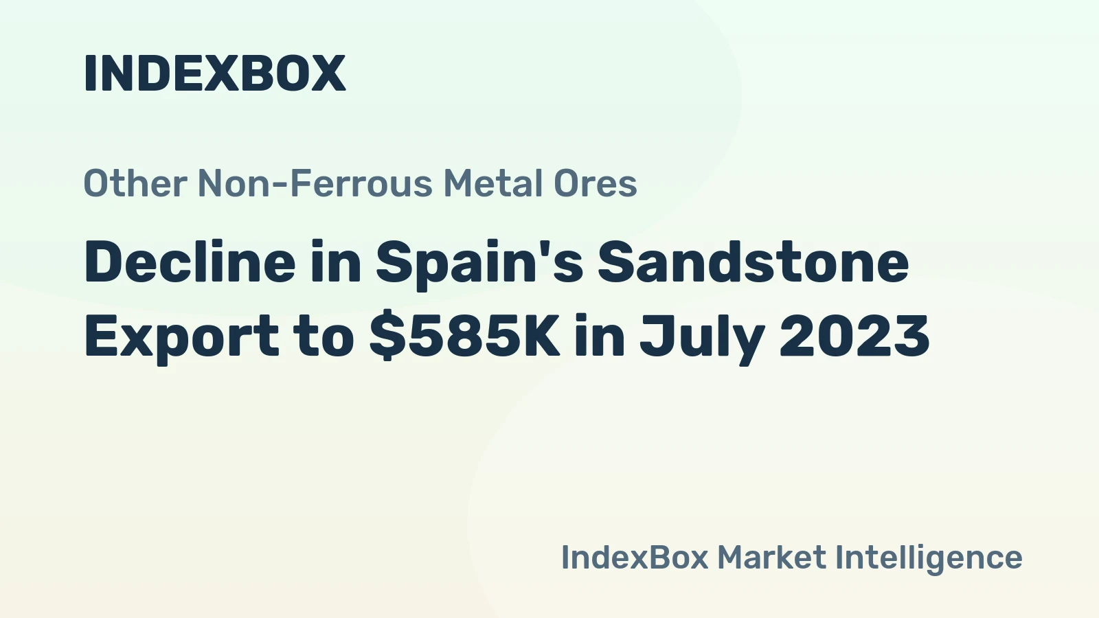 Decline in Spain's Sandstone Export to $585K in July 2023