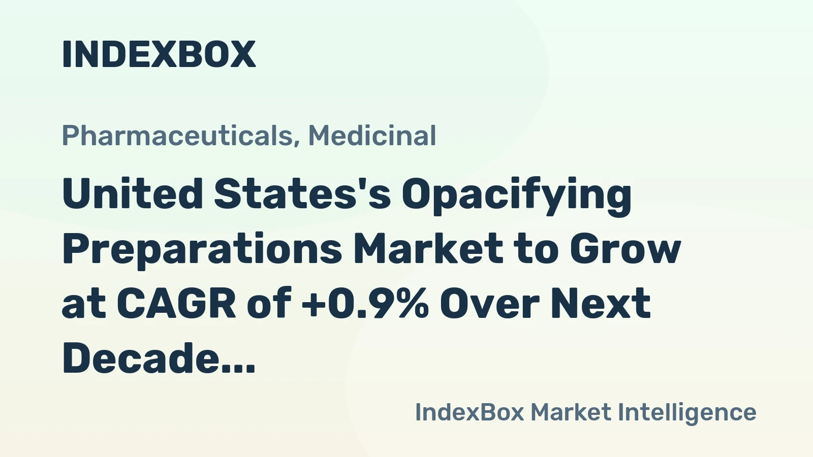 United States's Opacifying Preparations Market to Grow at CAGR of +0.9% Over Next Decade