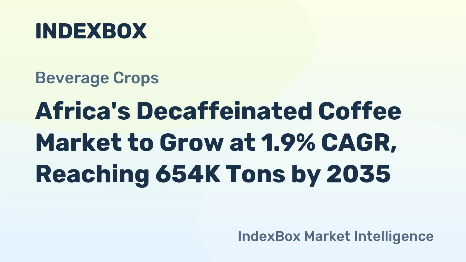 Africa's Decaffeinated Coffee Market to Grow at 1.9% CAGR, Reaching 654K Tons by 2035