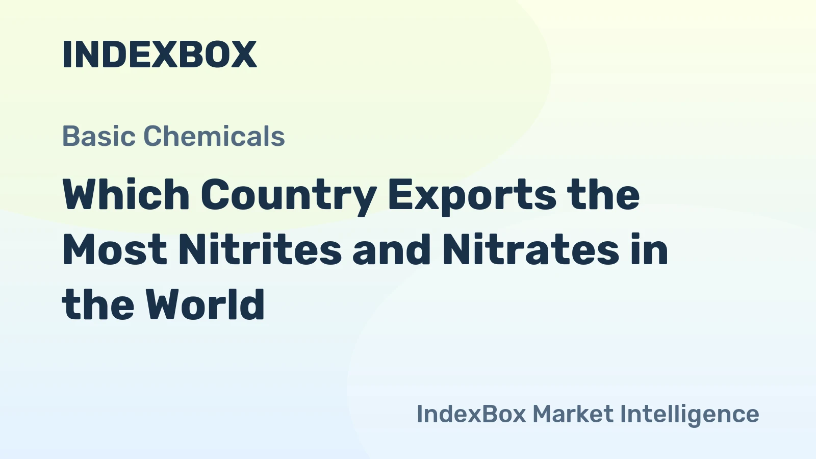 Which Country Exports the Most Nitrites and Nitrates in the World?