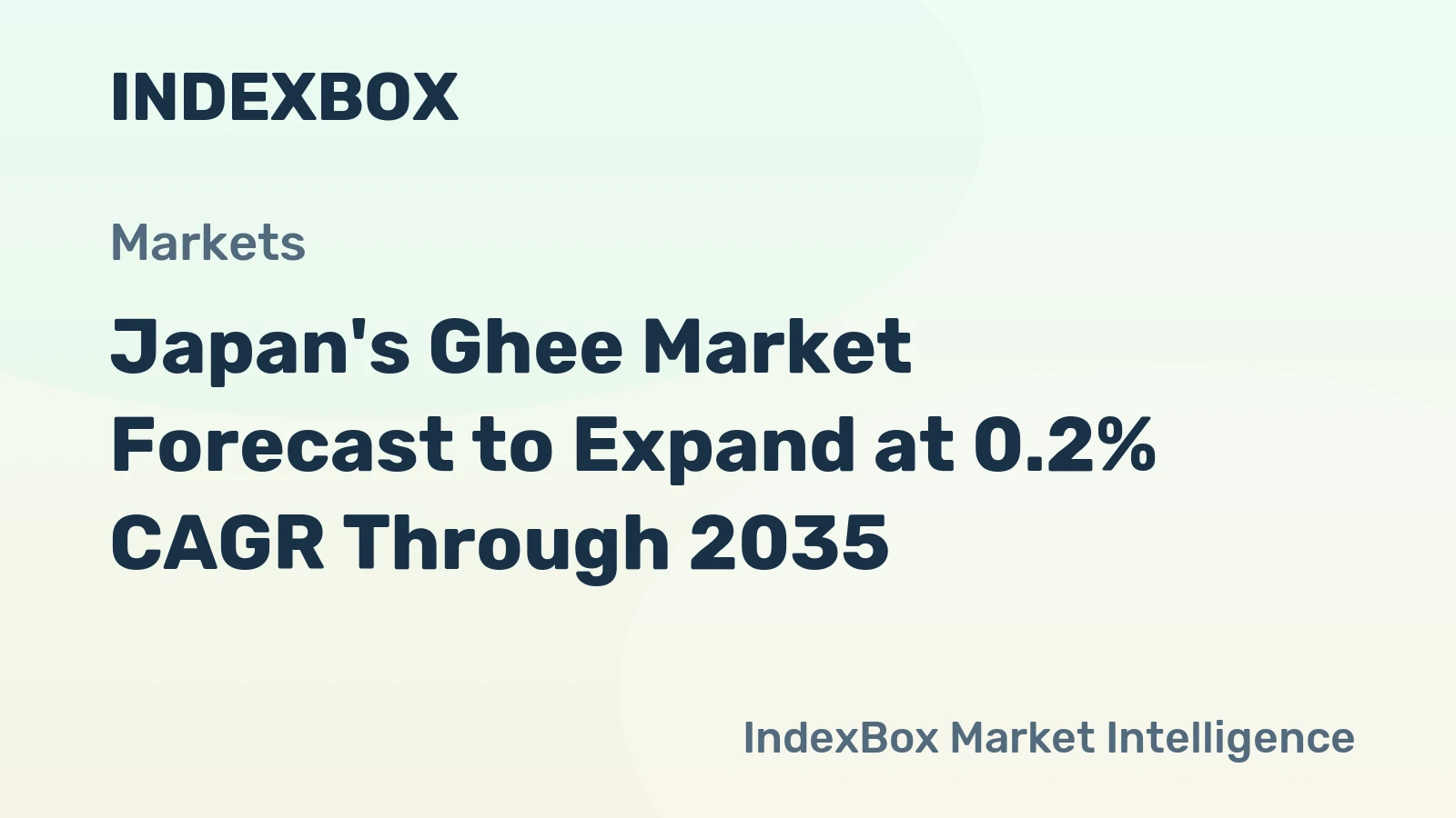 Japan's Ghee Market Forecast to Expand at 0.2% CAGR Through 2035
