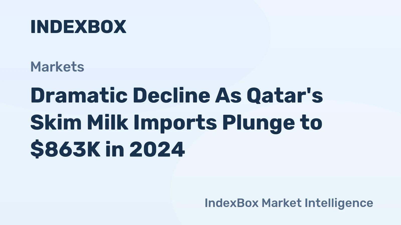 Dramatic Decline As Qatar's Skim Milk Imports Plunge to $863K in 2024