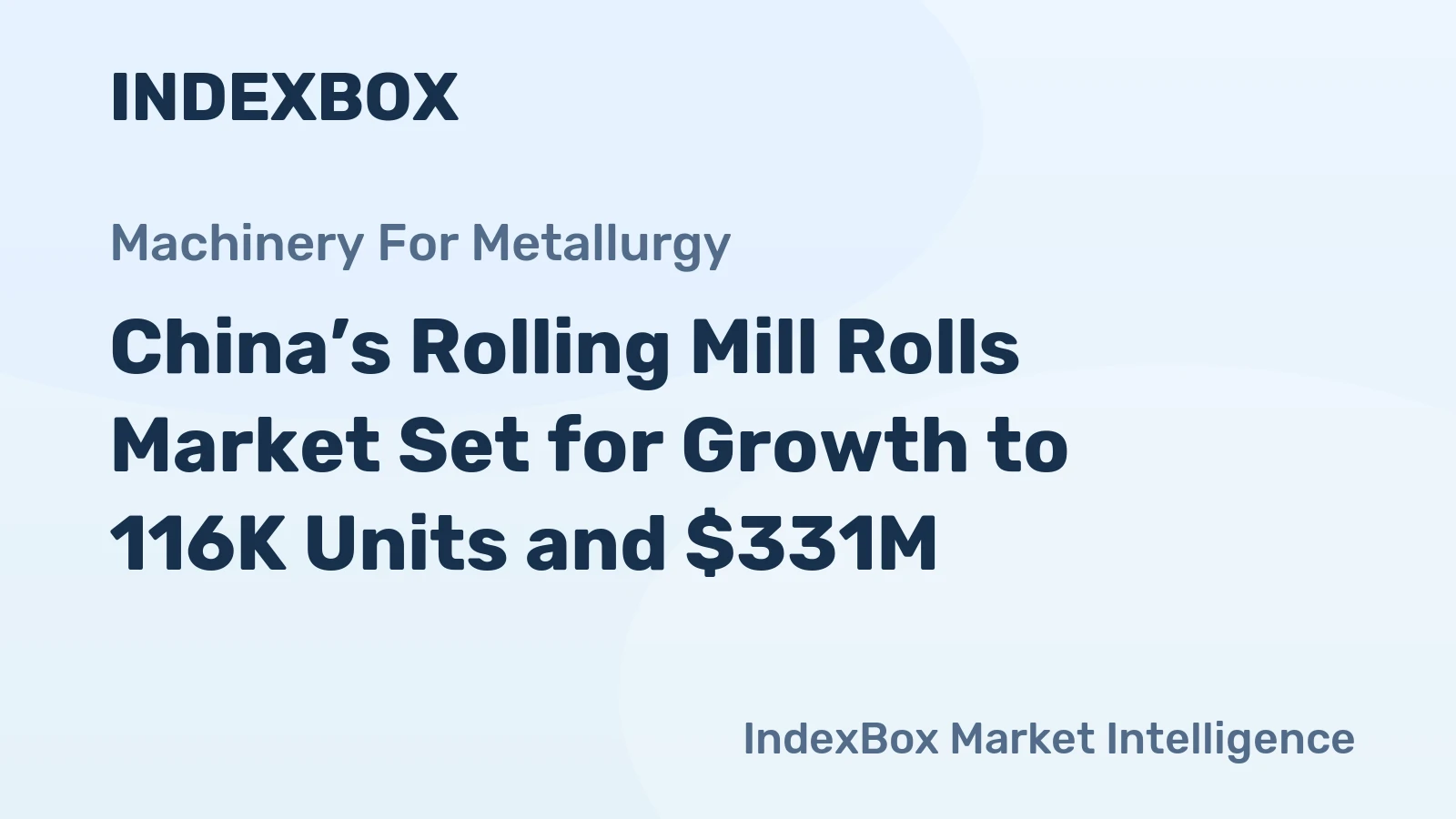 China’s Rolling Mill Rolls Market Set for Growth to 116K Units and $331M