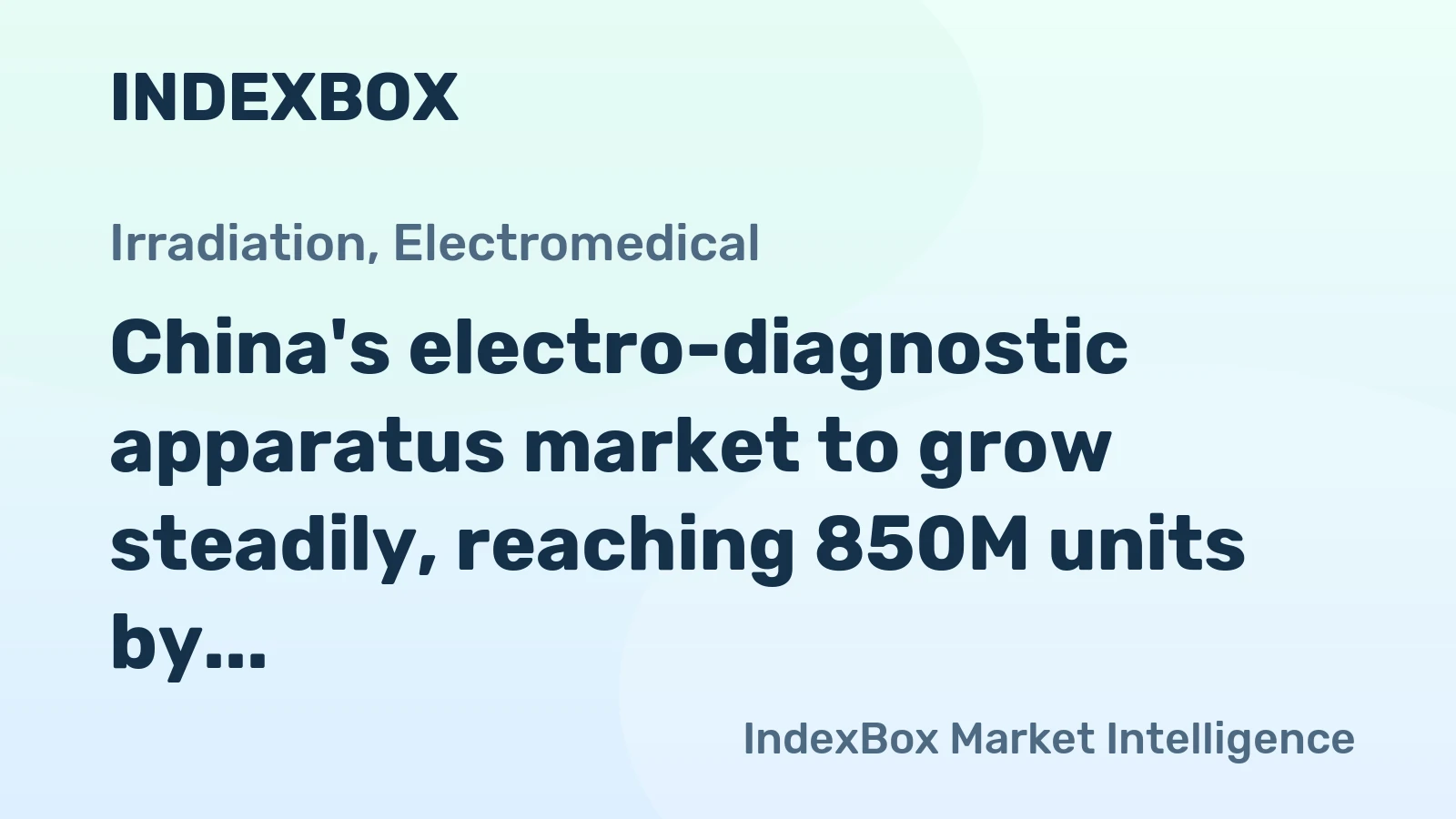 China's electro-diagnostic apparatus market to grow steadily, reaching 850M units by 2035