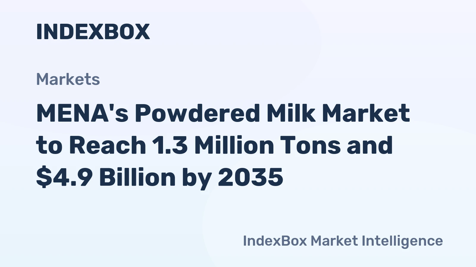 MENA's Powdered Milk Market to Reach 1.3 Million Tons and $4.9 Billion by 2035