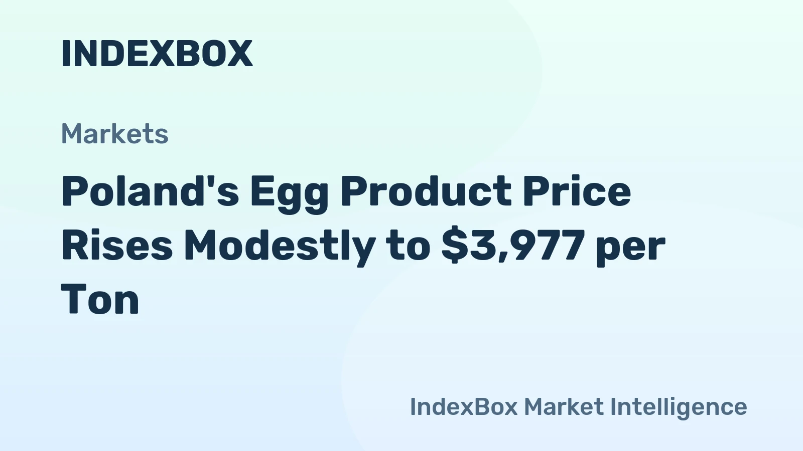 Poland's Egg Product Price Rises Modestly to $3,977 per Ton