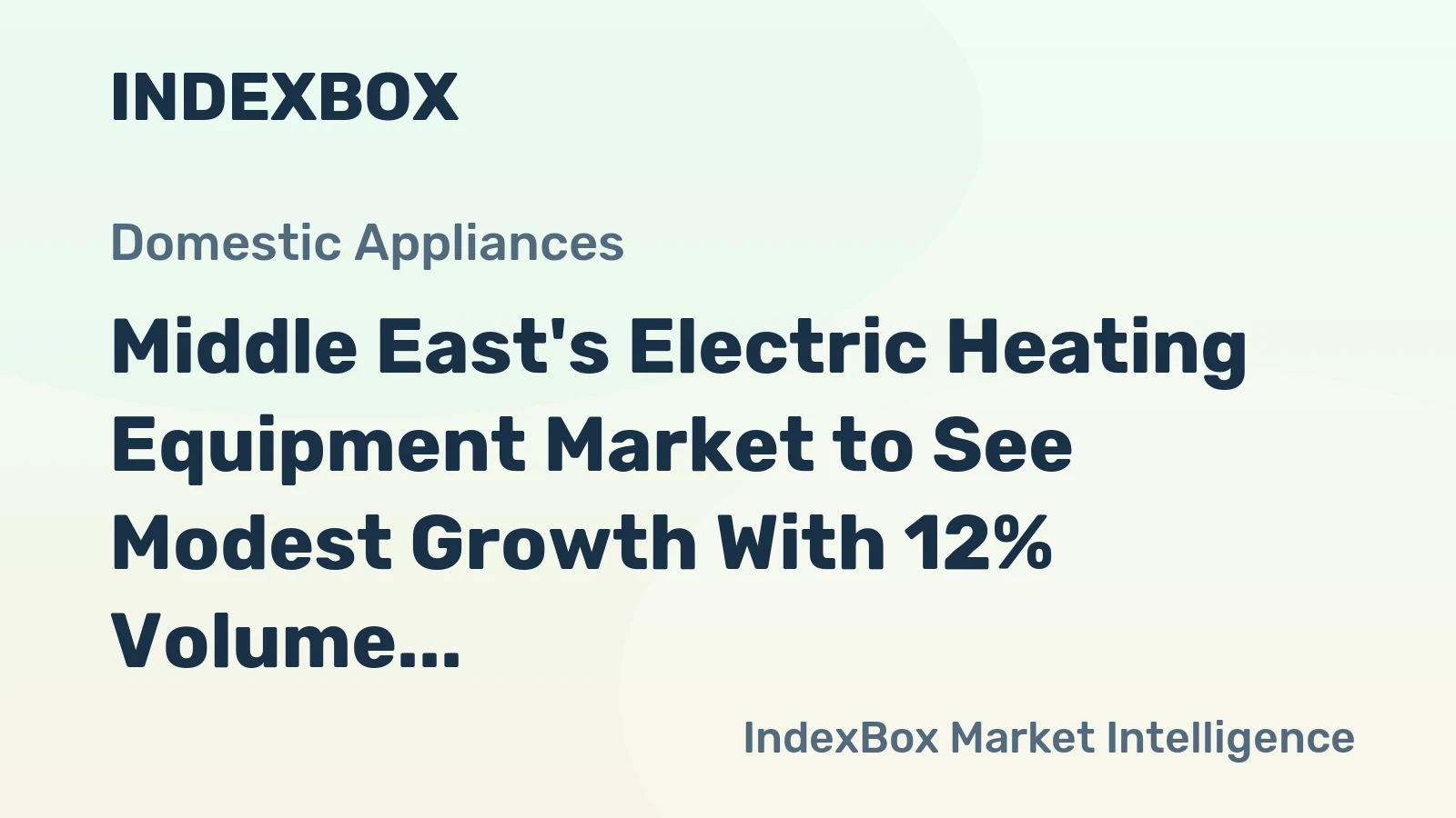 Middle East's Electric Heating Equipment Market to See Modest Growth With 12% Volume CAGR Through 2035