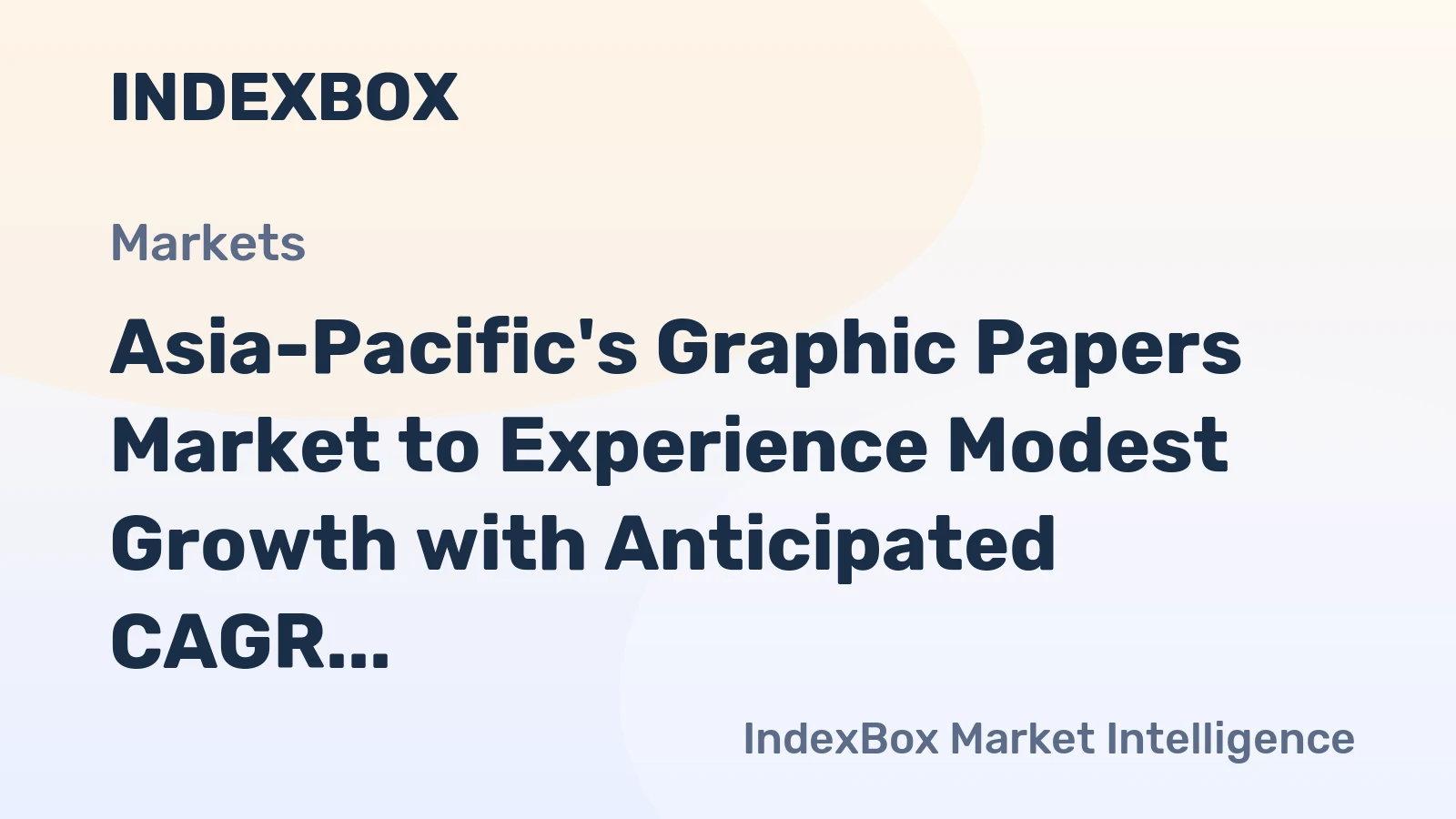 Asia-Pacific's Graphic Papers Market to Experience Modest Growth with Anticipated CAGR of +0.9% from 2024 to 2035