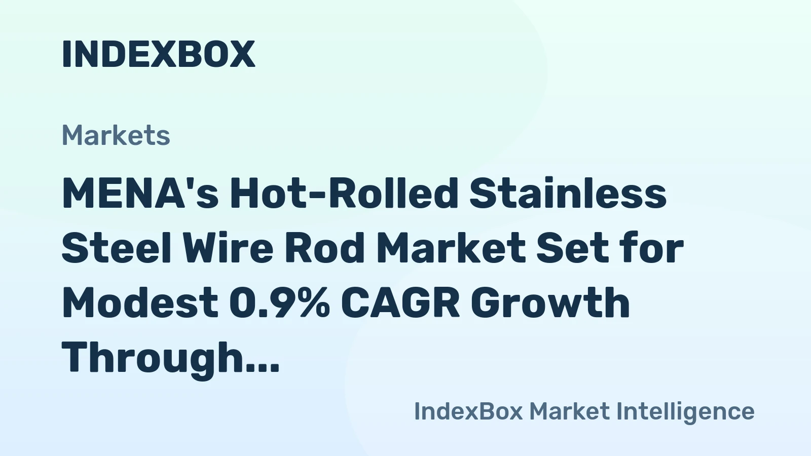MENA's Hot-Rolled Stainless Steel Wire Rod Market Set for Modest 0.9% CAGR Growth Through 2035