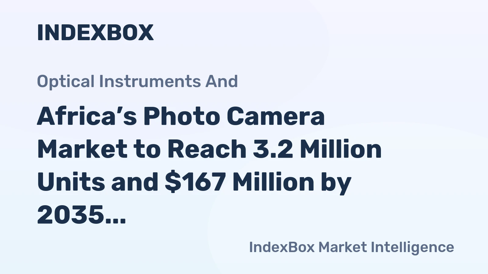 Africa’s Photo Camera Market to Reach 3.2 Million Units and $167 Million by 2035