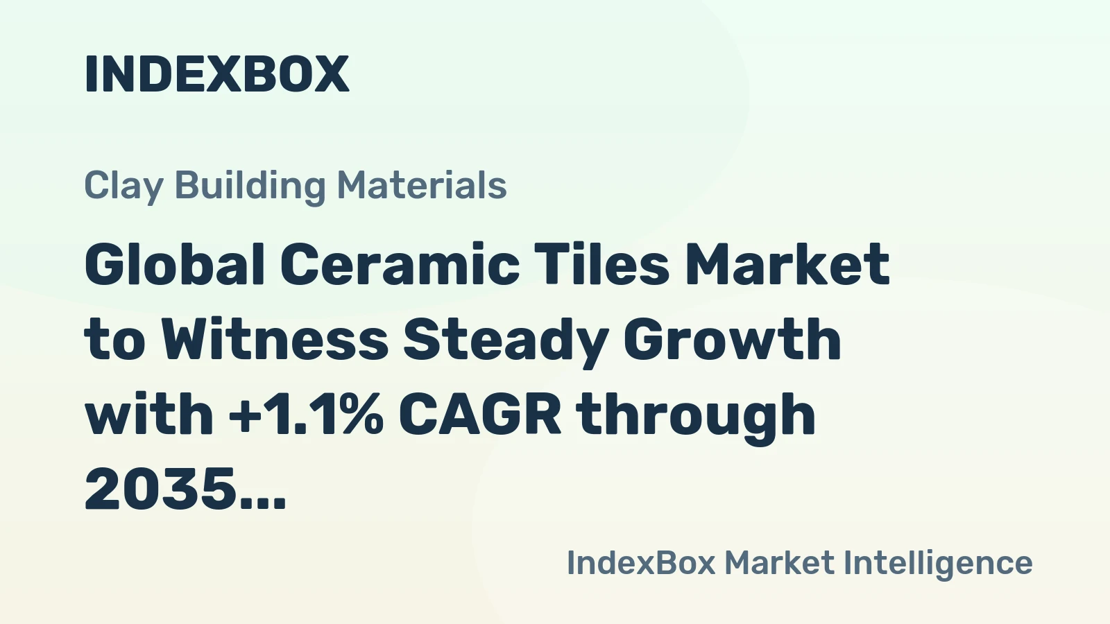 Global Ceramic Tiles Market to Witness Steady Growth with +1.1% CAGR through 2035, Reaching $126.9B in Value