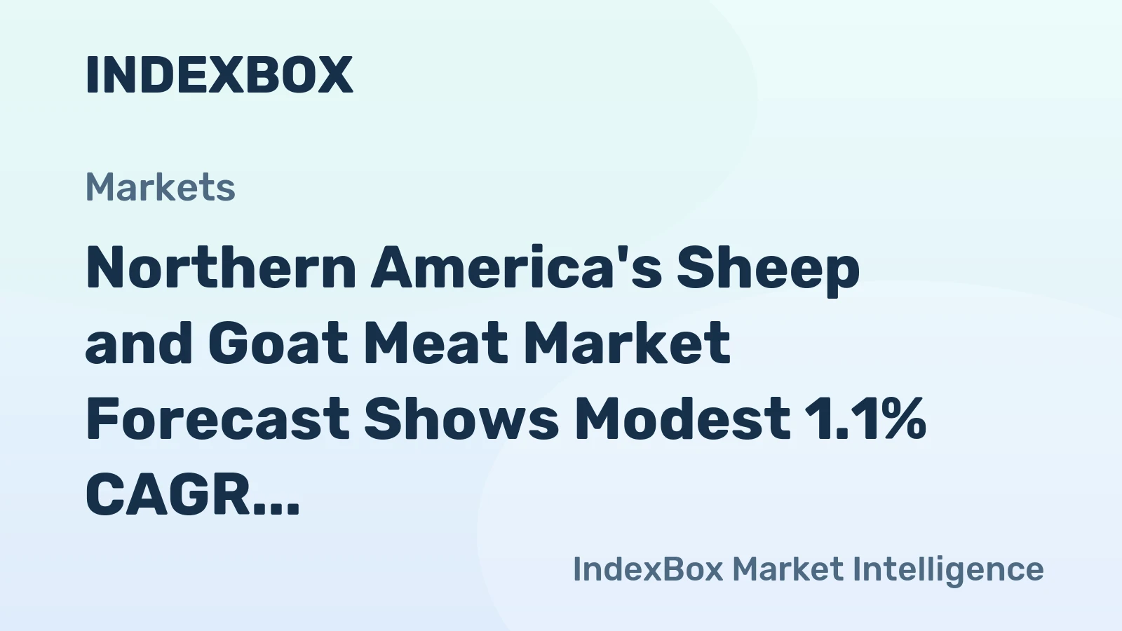 Northern America's Sheep and Goat Meat Market Forecast Shows Modest 1.1% CAGR Growth Through 2035