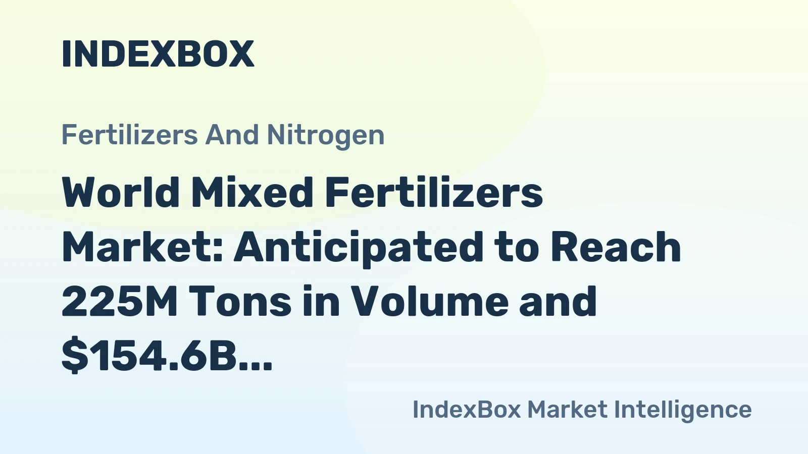 World Mixed Fertilizers Market: Anticipated to Reach 225M Tons in Volume and $154.6B in Value by 2035