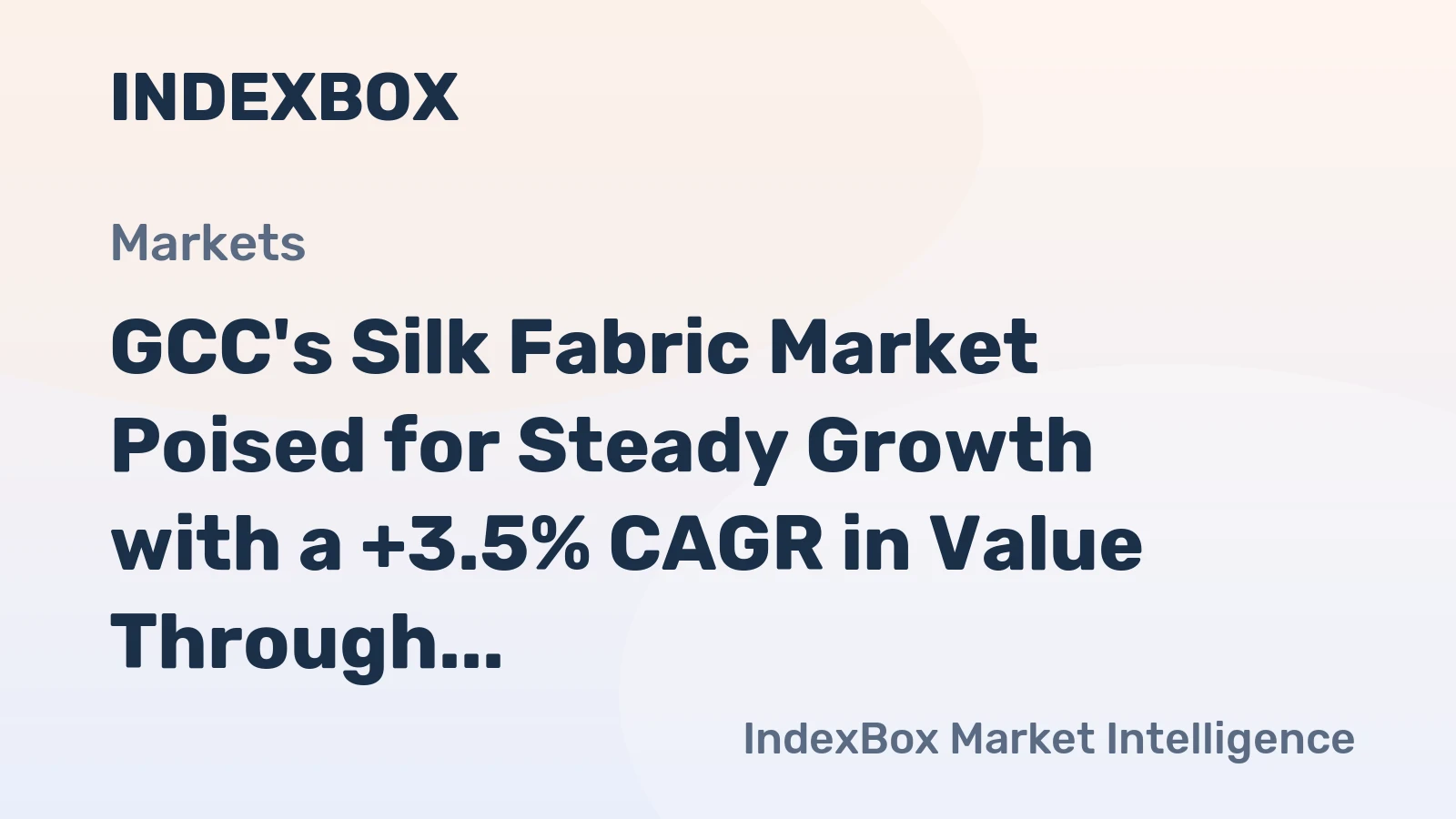 GCC's Silk Fabric Market Poised for Steady Growth with a +3.5% CAGR in Value Through 2035