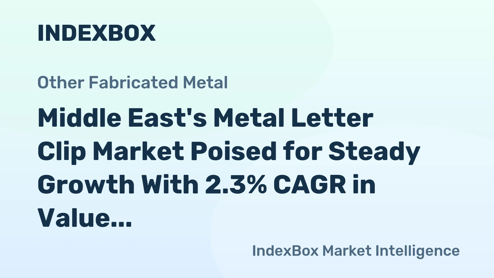 Middle East's Metal Letter Clip Market Poised for Steady Growth With 2.3% CAGR in Value