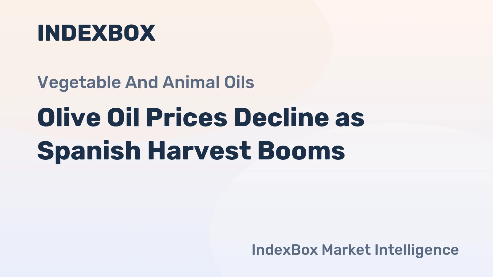 Olive Oil Prices Decline as Spanish Harvest Booms