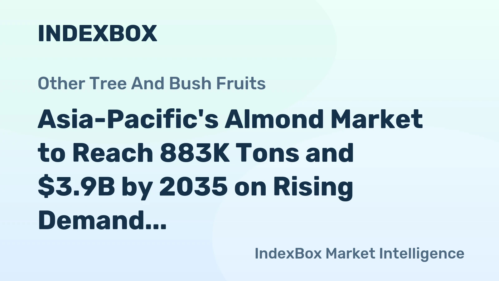 Asia-Pacific's Almond Market to Reach 883K Tons and $3.9B by 2035 on Rising Demand
