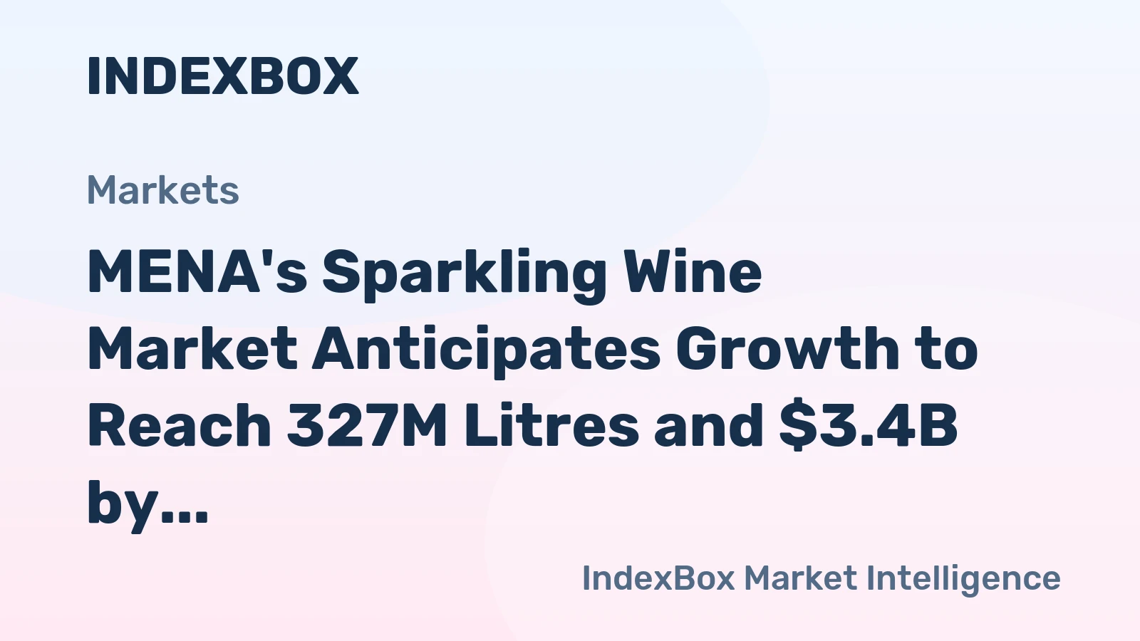MENA's Sparkling Wine Market Anticipates Growth to Reach 327M Litres and $3.4B by 2035