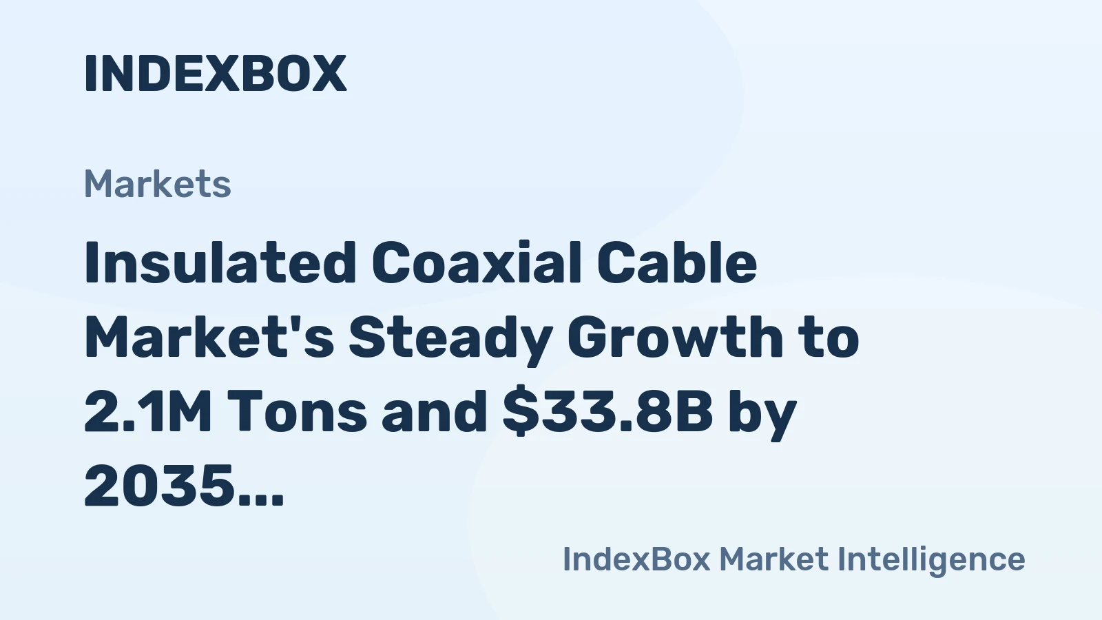Insulated Coaxial Cable Market's Steady Growth to 2.1M Tons and $33.8B by 2035