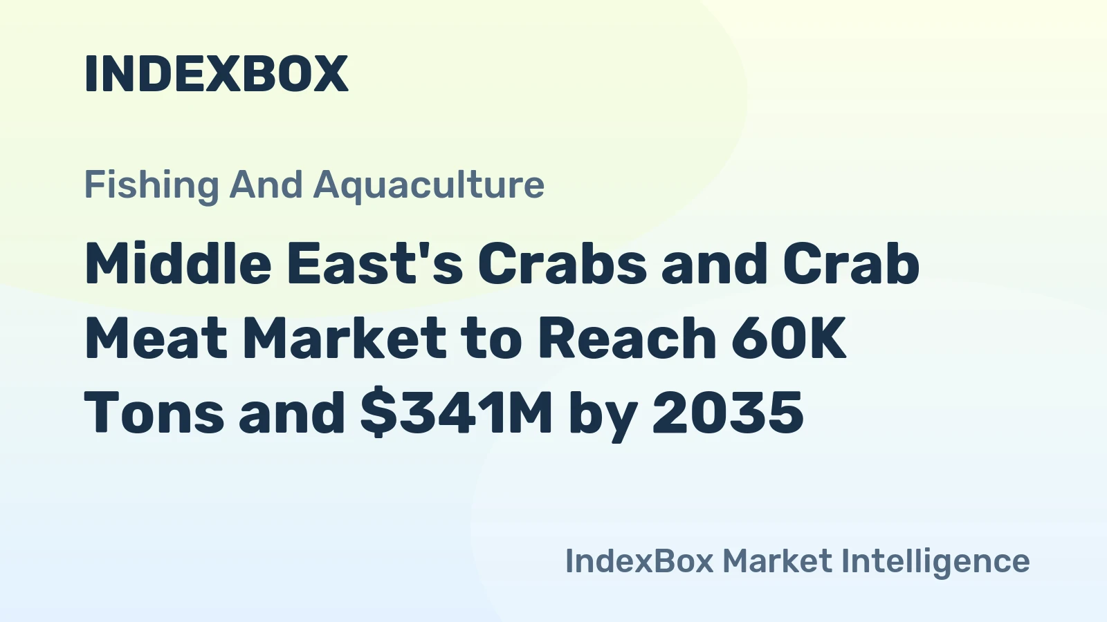 Middle East's Crabs and Crab Meat Market to Reach 60K Tons and $341M by 2035