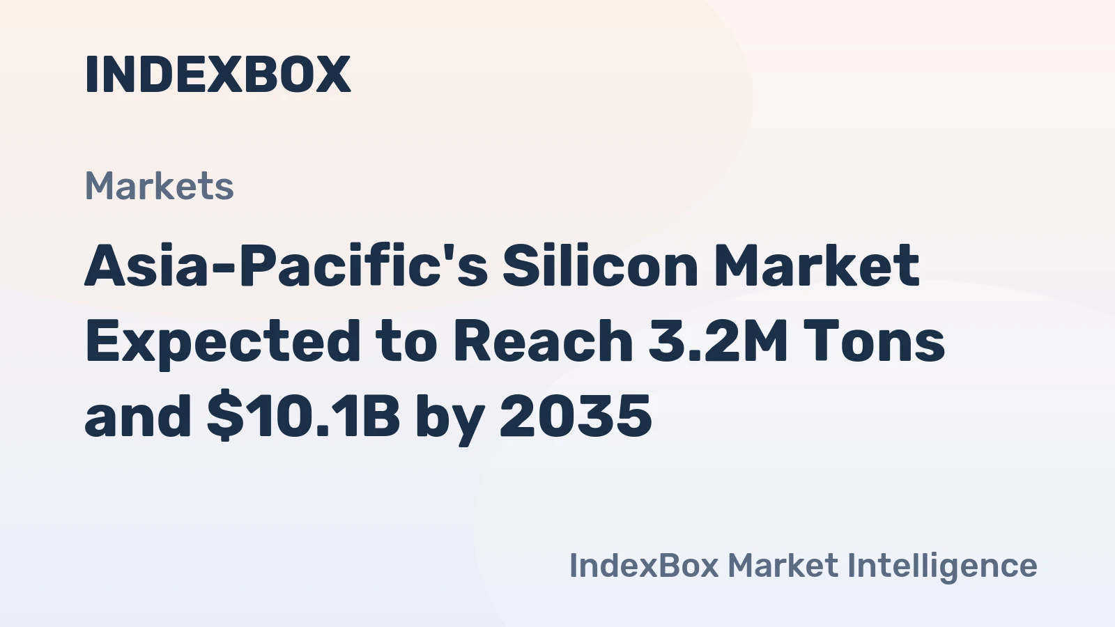Asia-Pacific's Silicon Market Expected to Reach 3.2M Tons and $10.1B by 2035