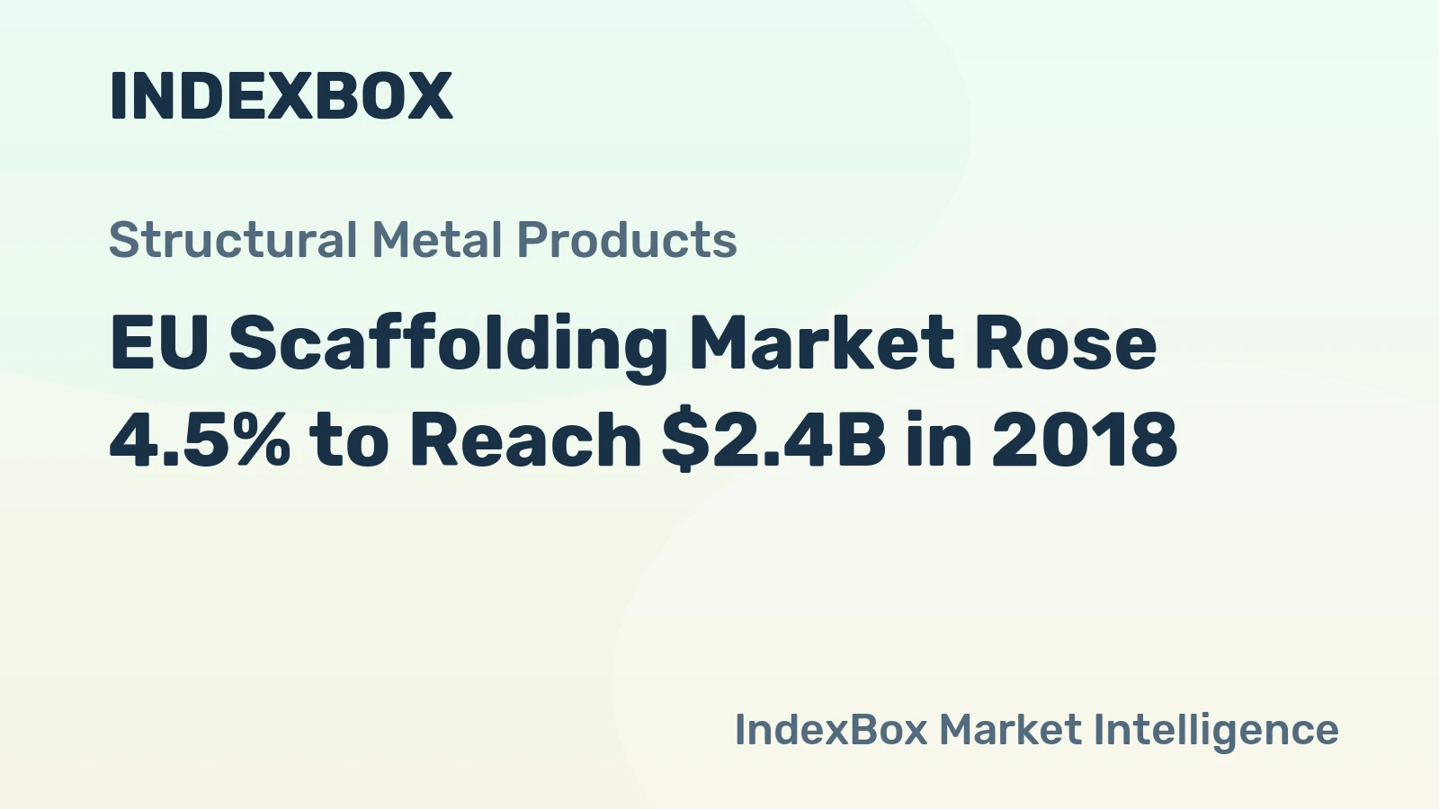 EU Scaffolding Market Rose 4.5% to Reach $2.4B in 2018