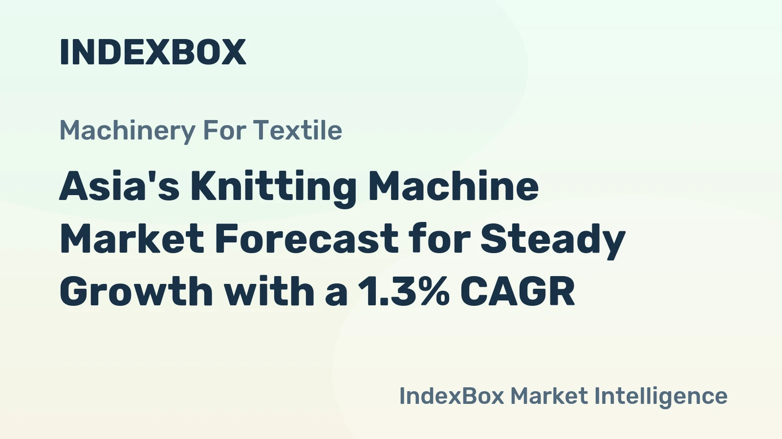 Asia's Knitting Machine Market Forecast for Steady Growth with a 1.3% CAGR