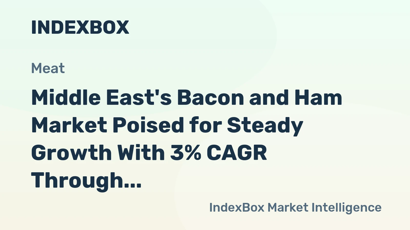 Middle East's Bacon and Ham Market Poised for Steady Growth With 3% CAGR Through 2035