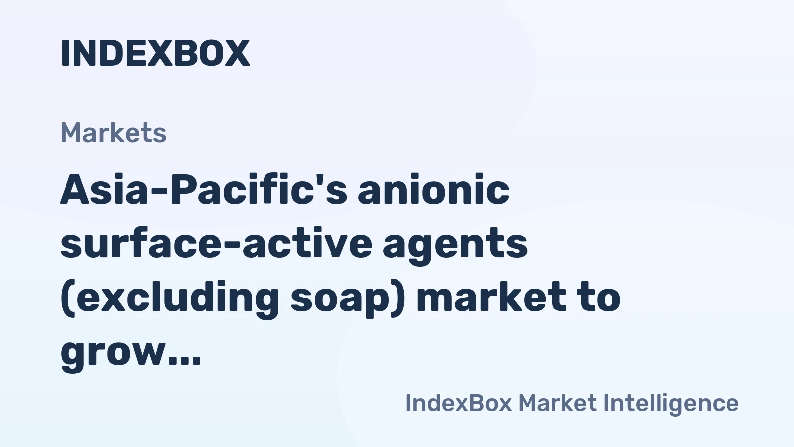 Asia-Pacific's anionic surface-active agents (excluding soap) market to grow at 1.6% CAGR, reaching 7.1M tons by 2035, driven by sustained regional demand.