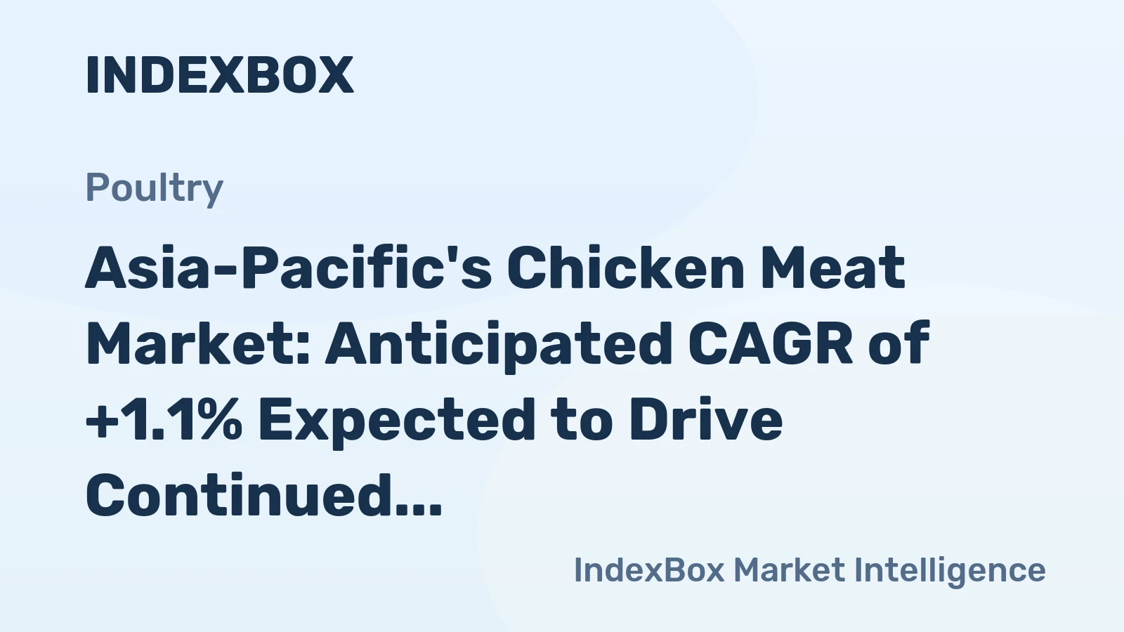 Asia-Pacific's Chicken Meat Market: Anticipated CAGR of +1.1% Expected to Drive Continued Consumption Growth
