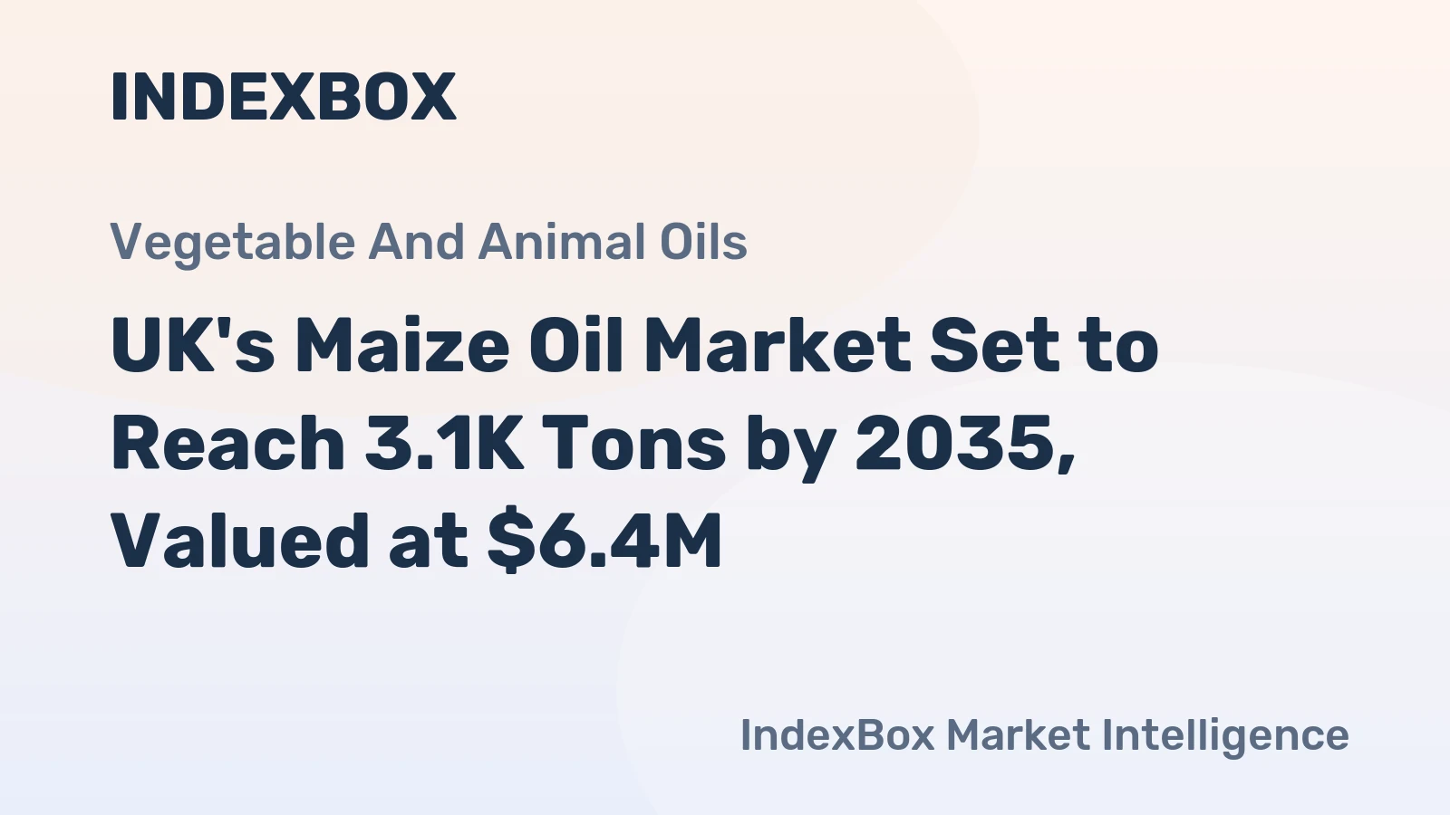 UK's Maize Oil Market Set to Reach 3.1K Tons by 2035, Valued at $6.4M