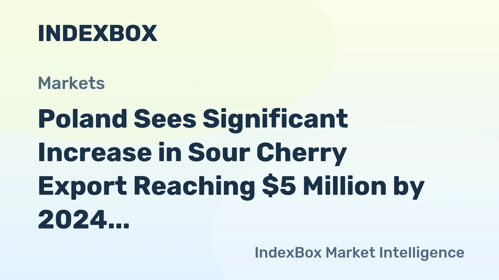 Poland Sees Significant Increase in Sour Cherry Export Reaching $5 Million by 2024