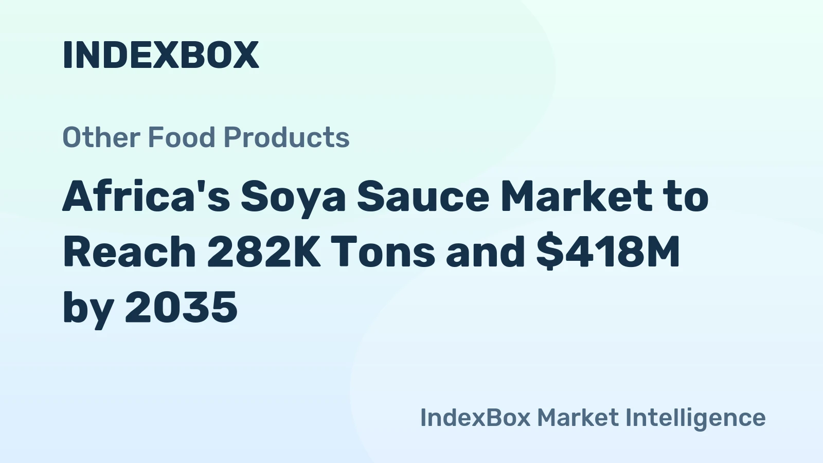 Africa's Soya Sauce Market to Reach 282K Tons and $418M by 2035