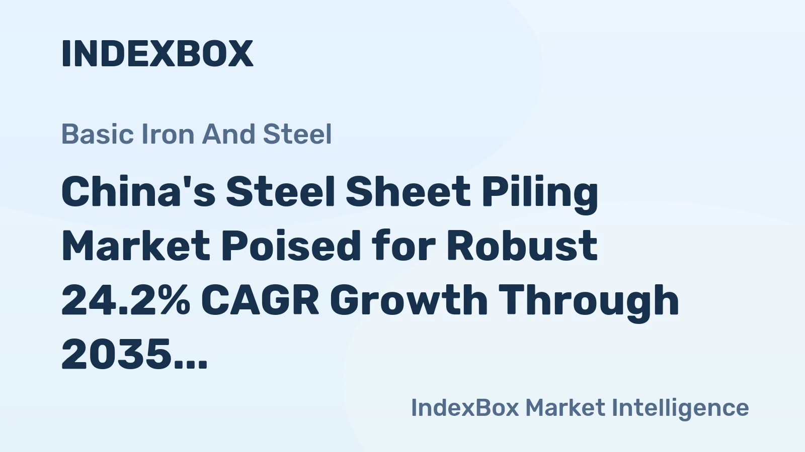 China's Steel Sheet Piling Market Poised for Robust 24.2% CAGR Growth Through 2035