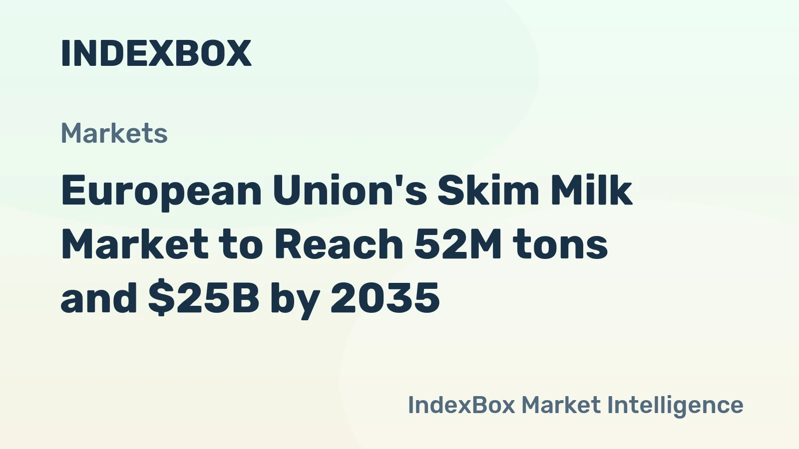 European Union's Skim Milk Market to Reach 52M tons and $25B by 2035