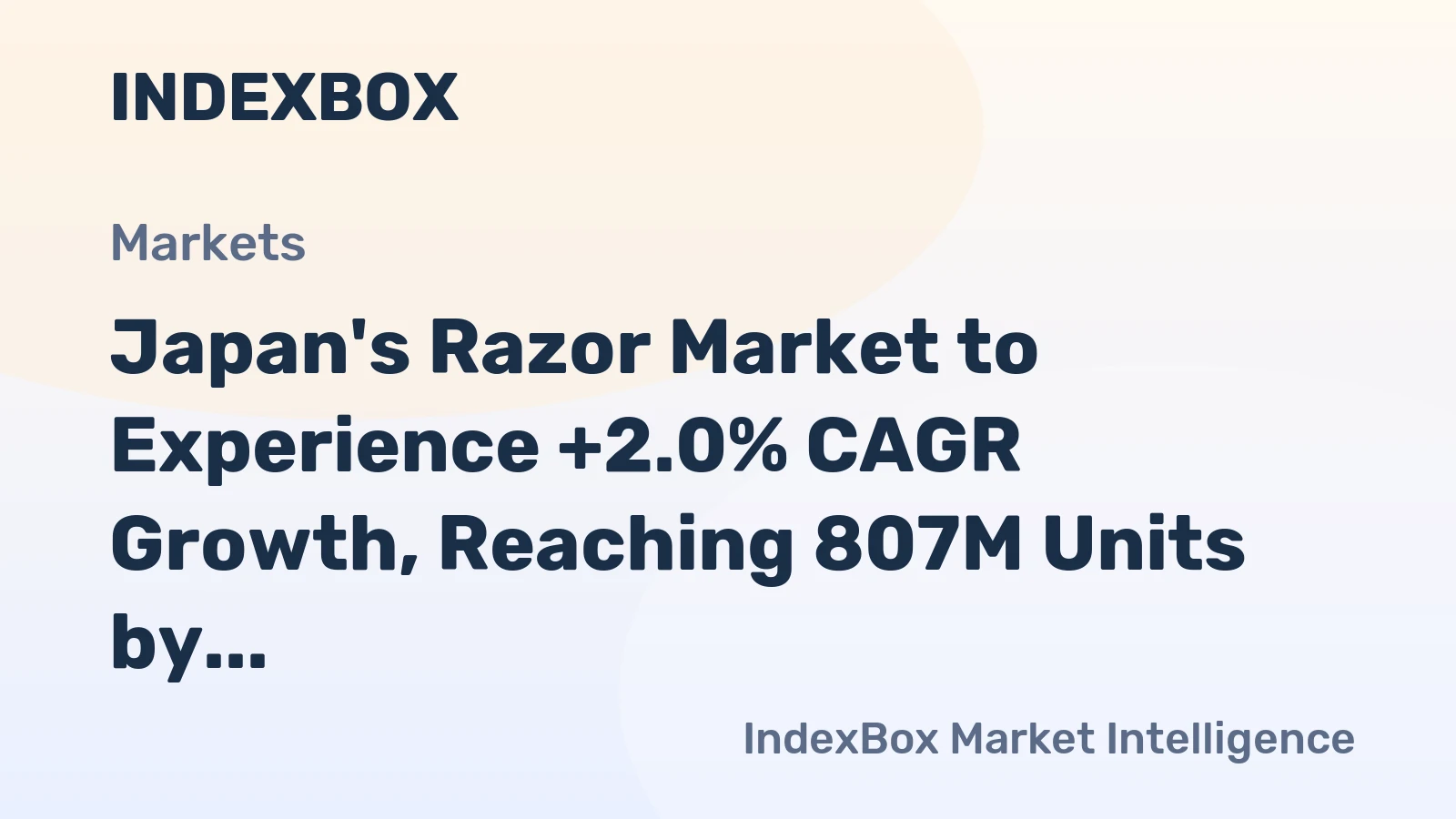 Japan's Razor Market to Experience +2.0% CAGR Growth, Reaching 807M Units by 2035