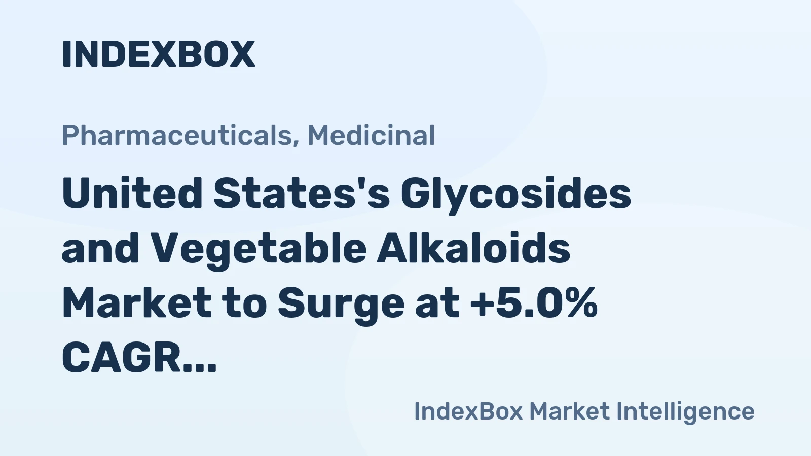 United States's Glycosides and Vegetable Alkaloids Market to Surge at +5.0% CAGR through 2035