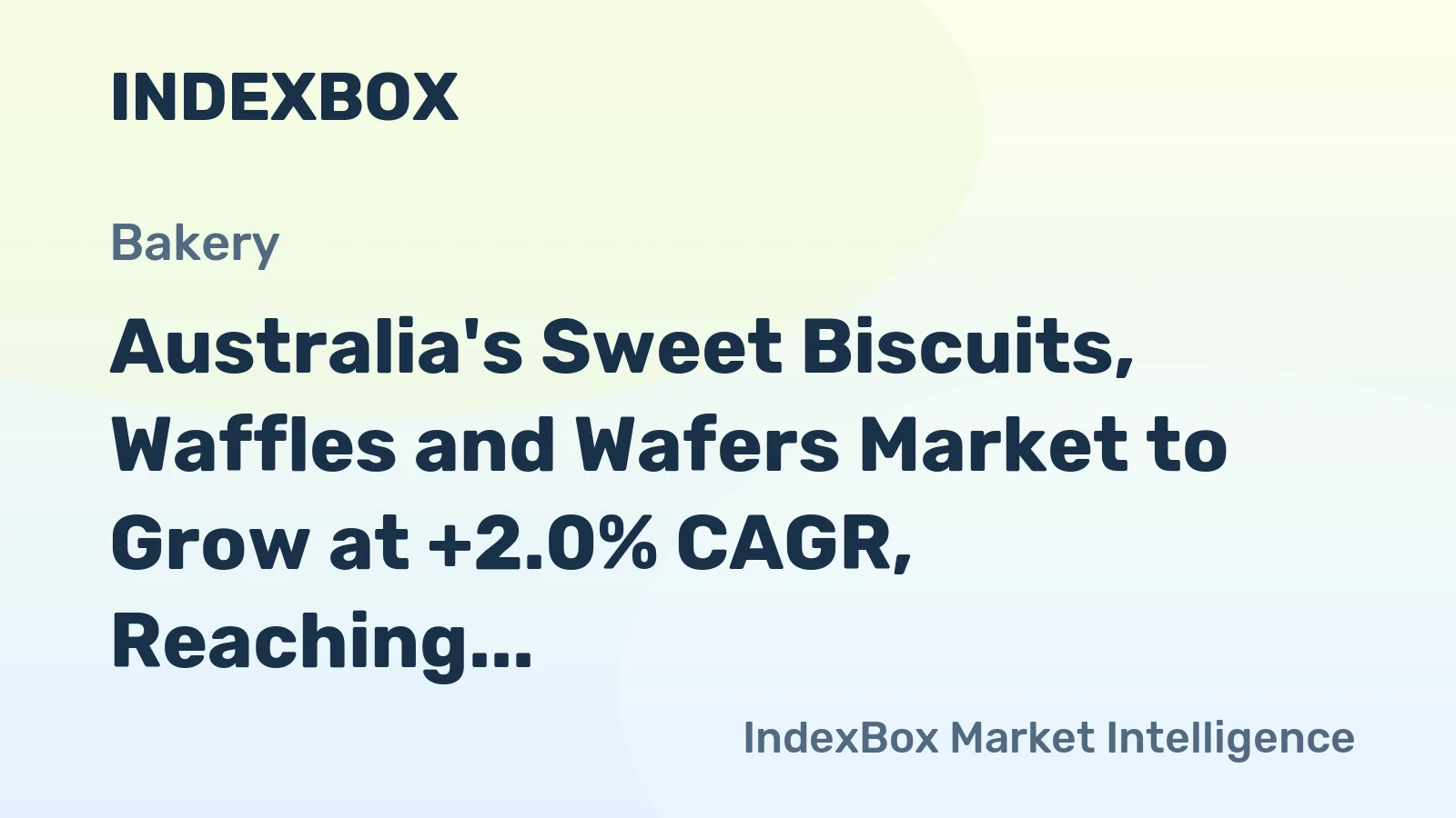 Australia's Sweet Biscuits, Waffles and Wafers Market to Grow at +2.0% CAGR, Reaching $321M by 2035