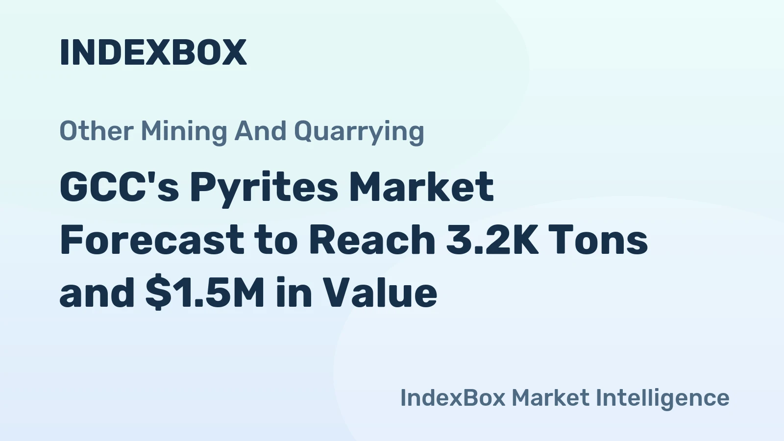 GCC's Pyrites Market Forecast to Reach 3.2K Tons and $1.5M in Value