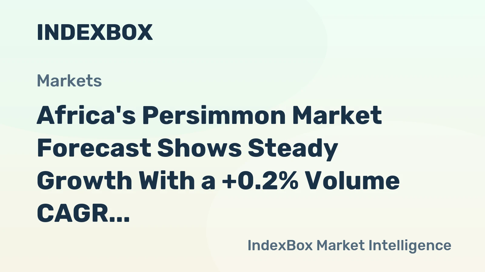 Africa's Persimmon Market Forecast Shows Steady Growth With a +0.2% Volume CAGR Through 2035