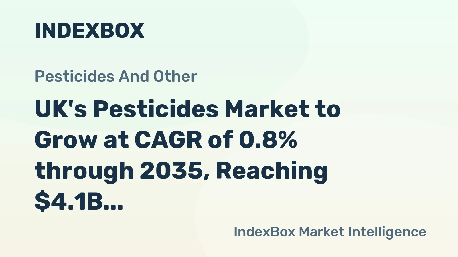 UK's Pesticides Market to Grow at CAGR of 0.8% through 2035, Reaching $4.1B in Value