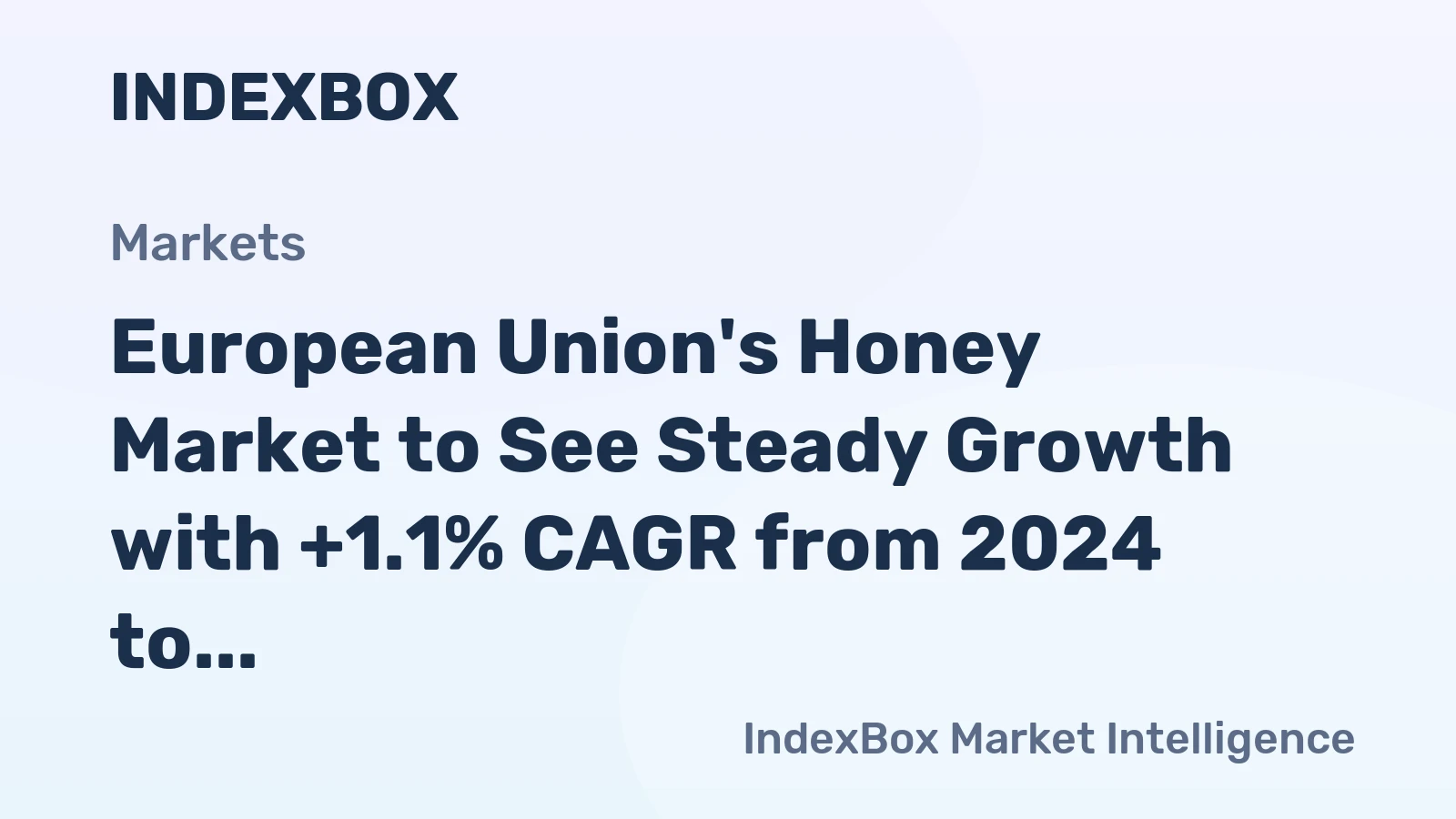 European Union's Honey Market to See Steady Growth with +1.1% CAGR from 2024 to 2035, Reaching 445K Tons