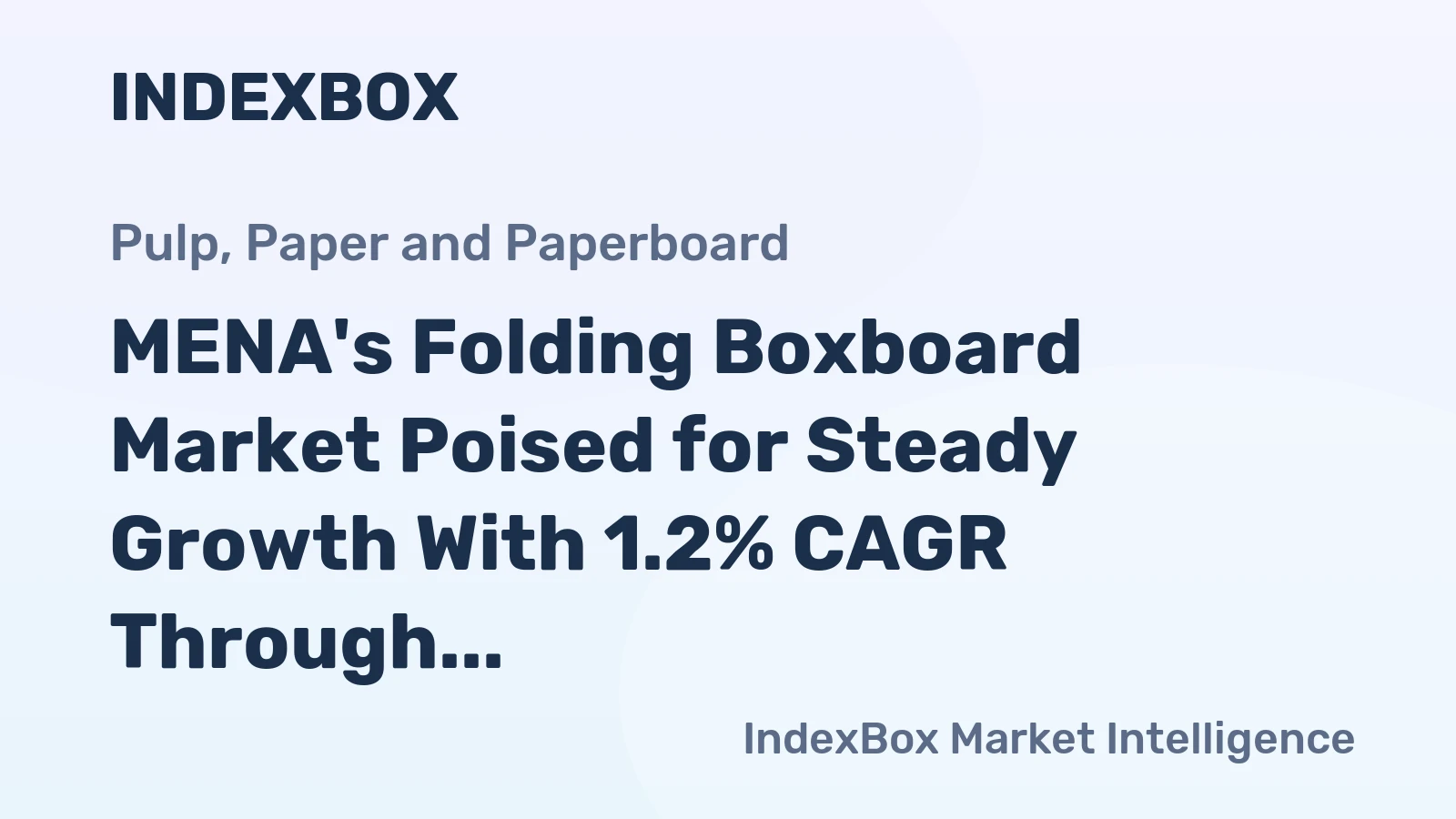 MENA's Folding Boxboard Market Poised for Steady Growth With 1.2% CAGR Through 2035