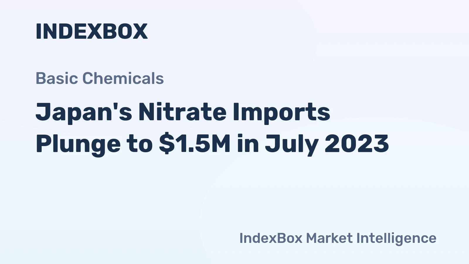 Japan's Nitrate Imports Plunge to $1.5M in July 2023