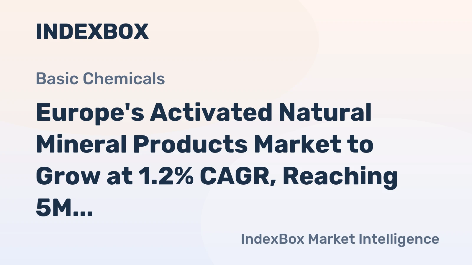 Europe's Activated Natural Mineral Products Market to Grow at 1.2% CAGR, Reaching 5M Tons by 2035