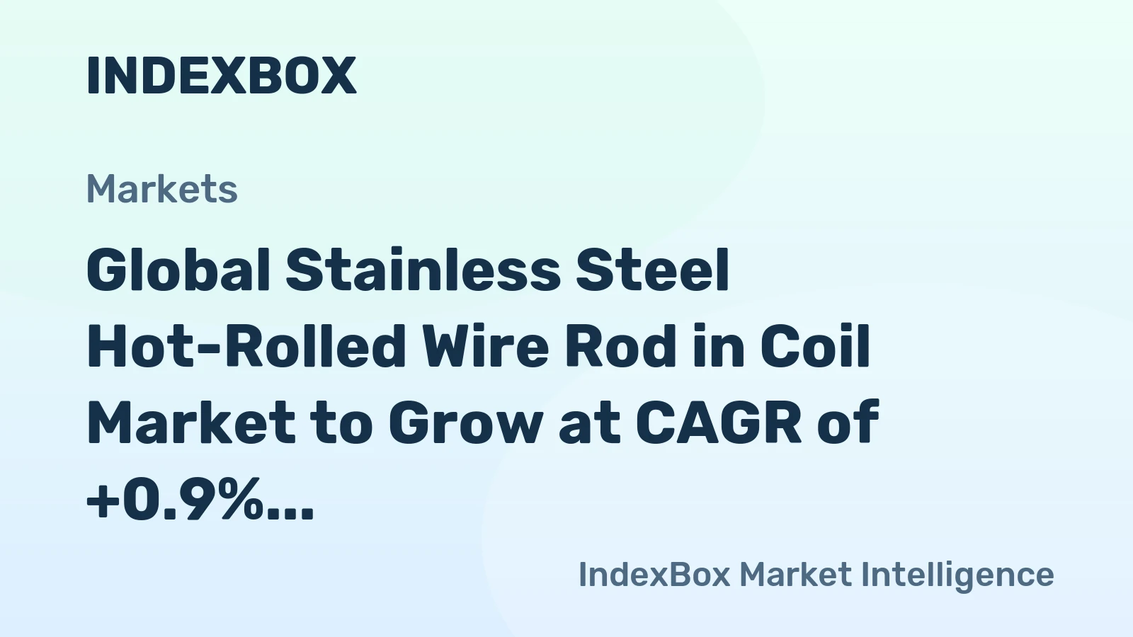 Global Stainless Steel Hot-Rolled Wire Rod in Coil Market to Grow at CAGR of +0.9% from 2024-2035